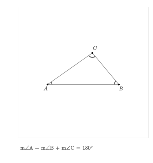 Flexi answers - How many degrees constitute the sum of angles in a triangle? | CK-12 Foundation