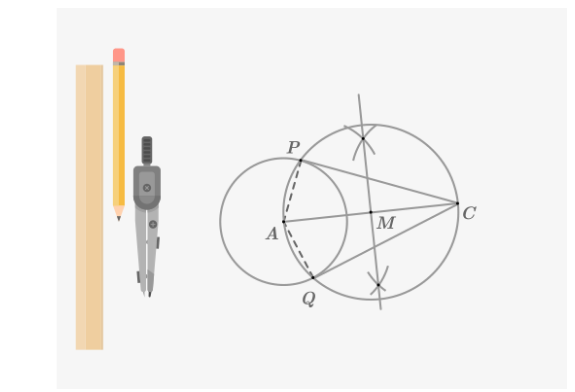 Flexi answers - How to construct a tangent to a circle? | CK-12 Foundation