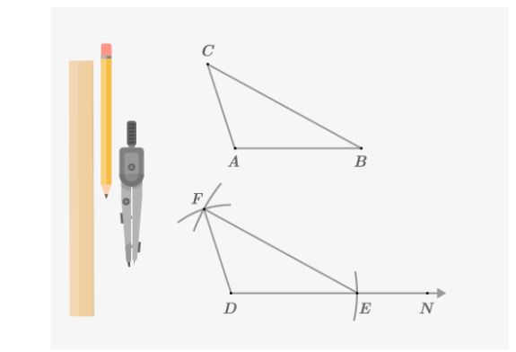 Flexi answers - How do you construct a copy of a triangle? | CK-12 Foundation